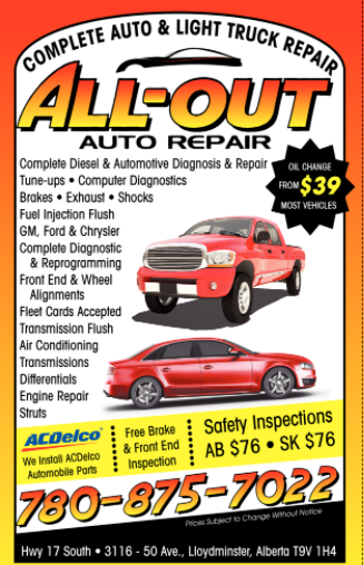All-Out Auto Repair - Lloydminster, AB | COSSD