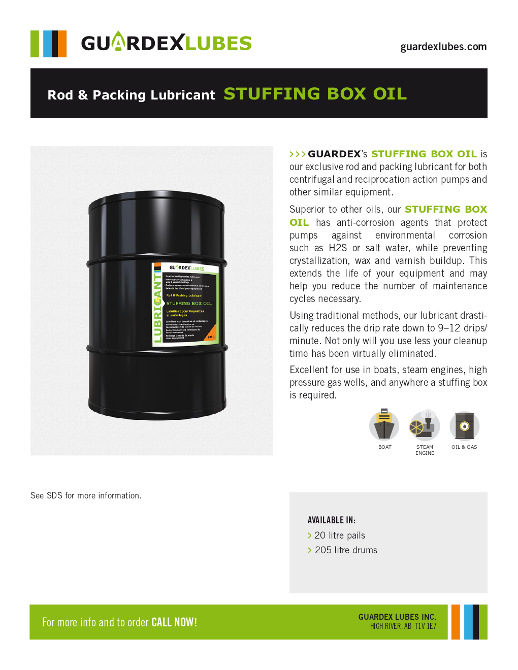 Guardex Lubes Inc. - High River, AB | COSSD